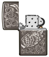Zippo │ Filigree Flame and Wing Design Windproof Lighter