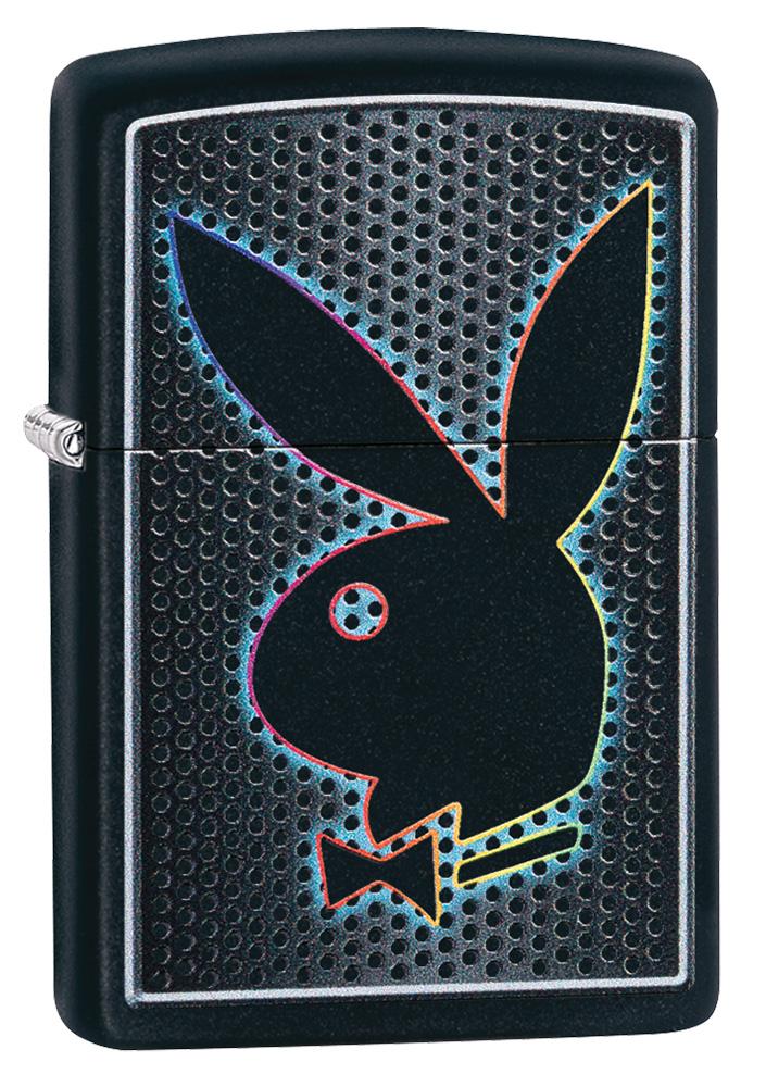 Zippo-Lighter with Playboy® design, black, matt | Zippo