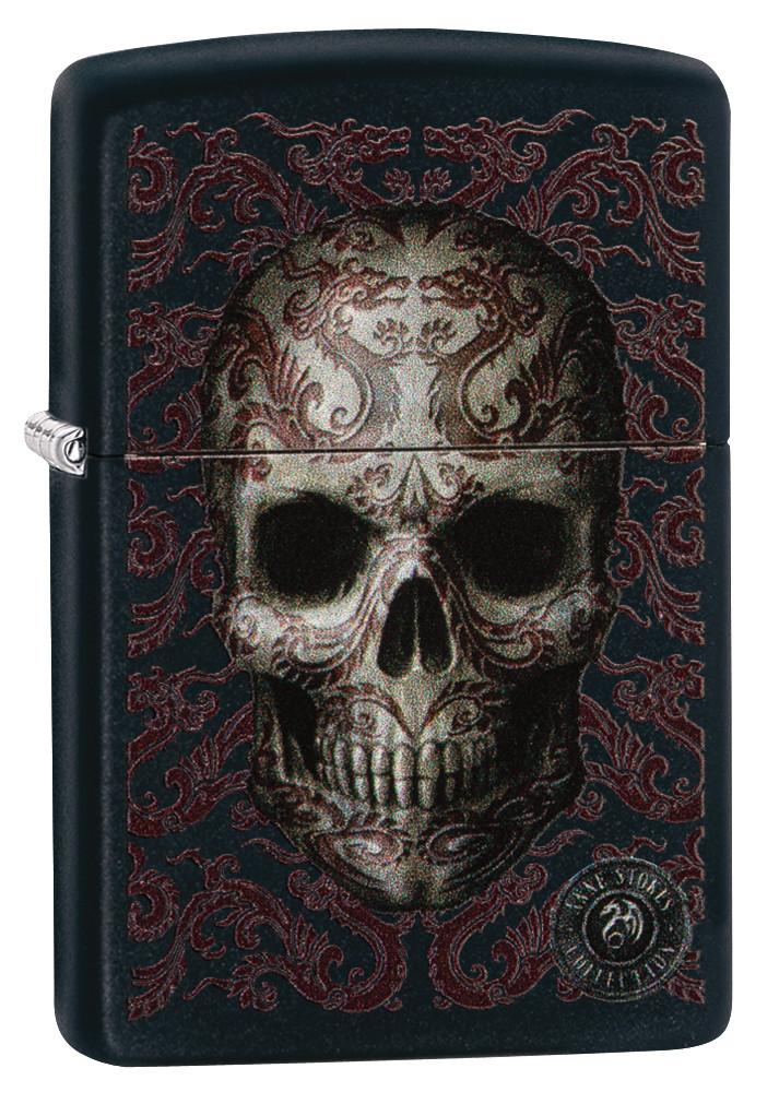 Lighter with Skull & Crossbones Design by Anne Stokes