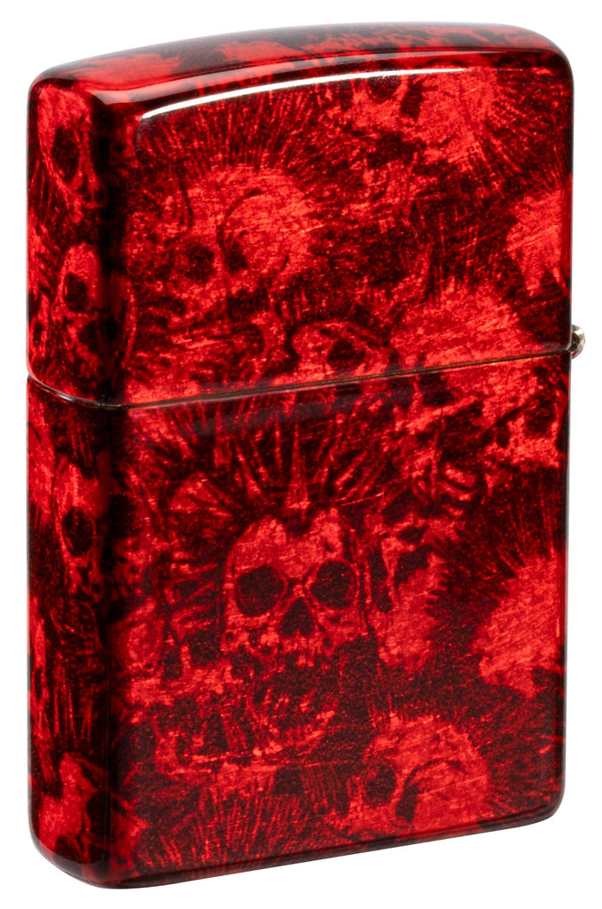 ZIPPO | Windproof Lighter Red Punk Skulls Design